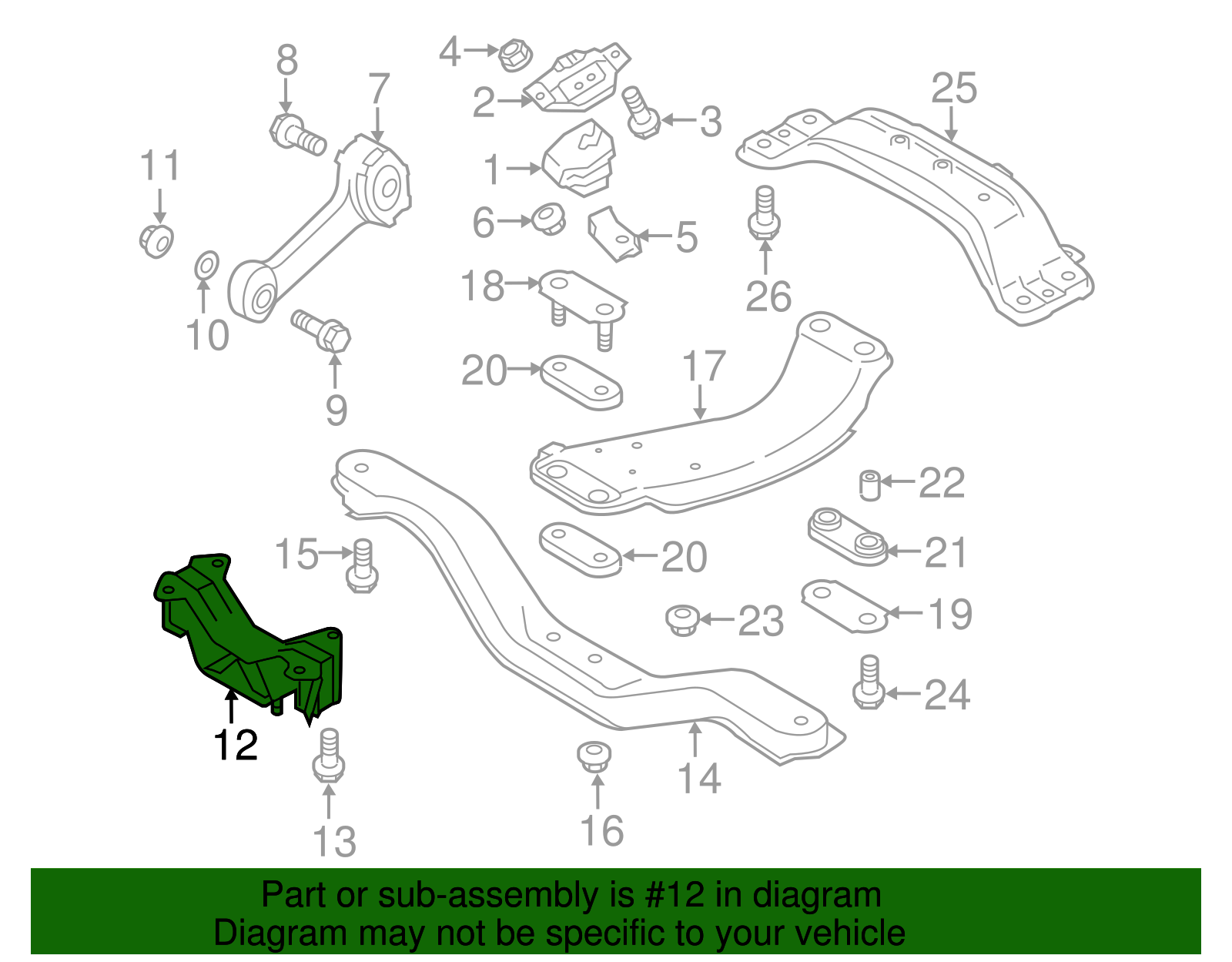 41022FE010 - 2004-2024 Subaru - Mount | OEM Subaru Parts Center