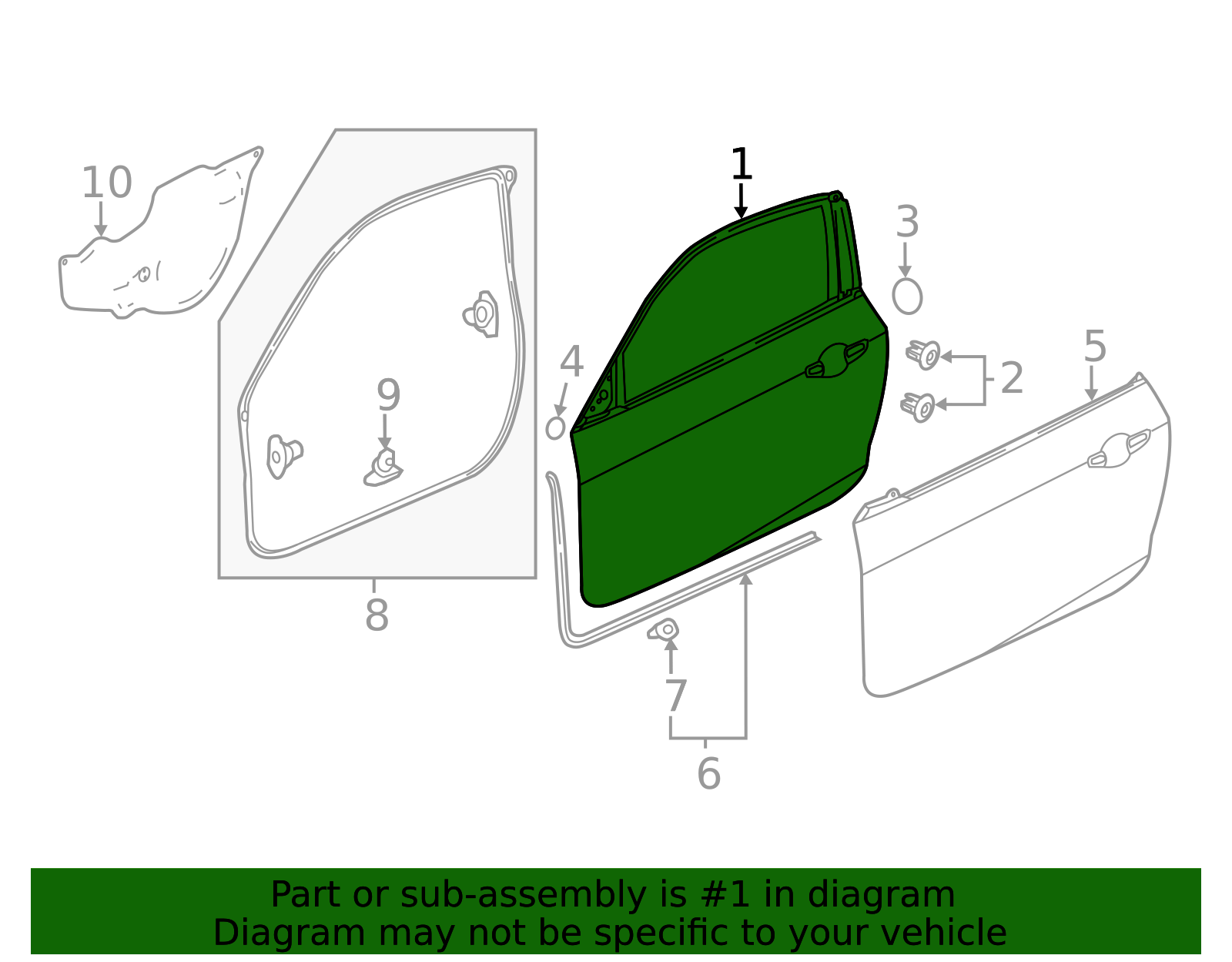 67010-TBG-A10ZZ - Door Shell Honda Parts Online