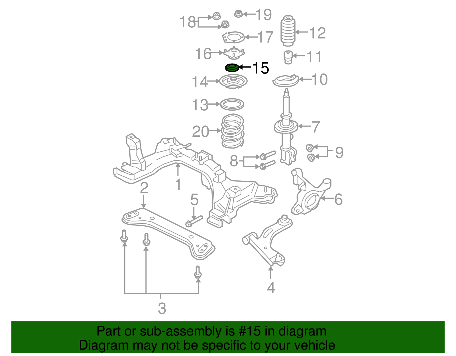 ad959 - Ford Motorcraft™ Coil Spring Insulator 2001-2012 Ford ...
