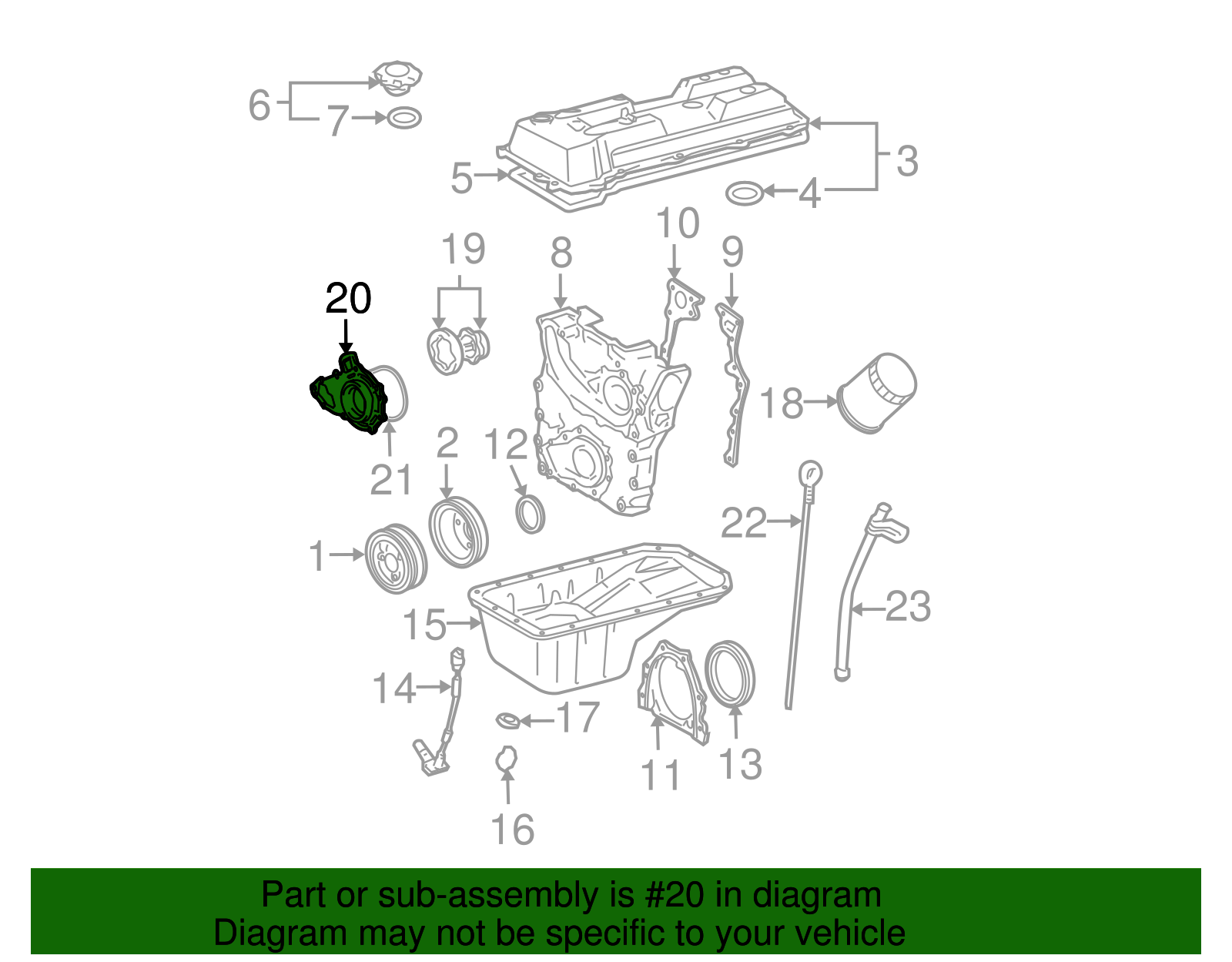 1994-2004 Toyota Oil Pump Cover 15115-75020 | Toyota Parts Center