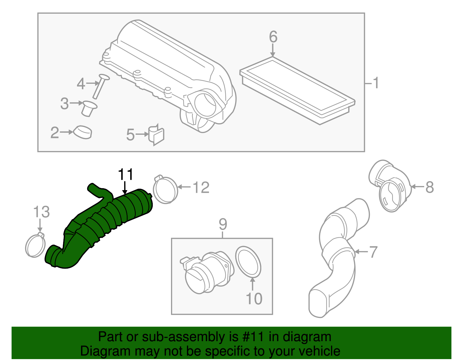 13-71-7-627-501 - Engine Air Intake Hose | BMWPartsHub