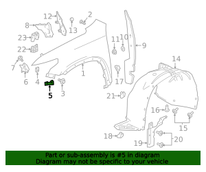 2018-2024 Chevrolet Front Passenger Side Fender Front Bracket 84921336 ...