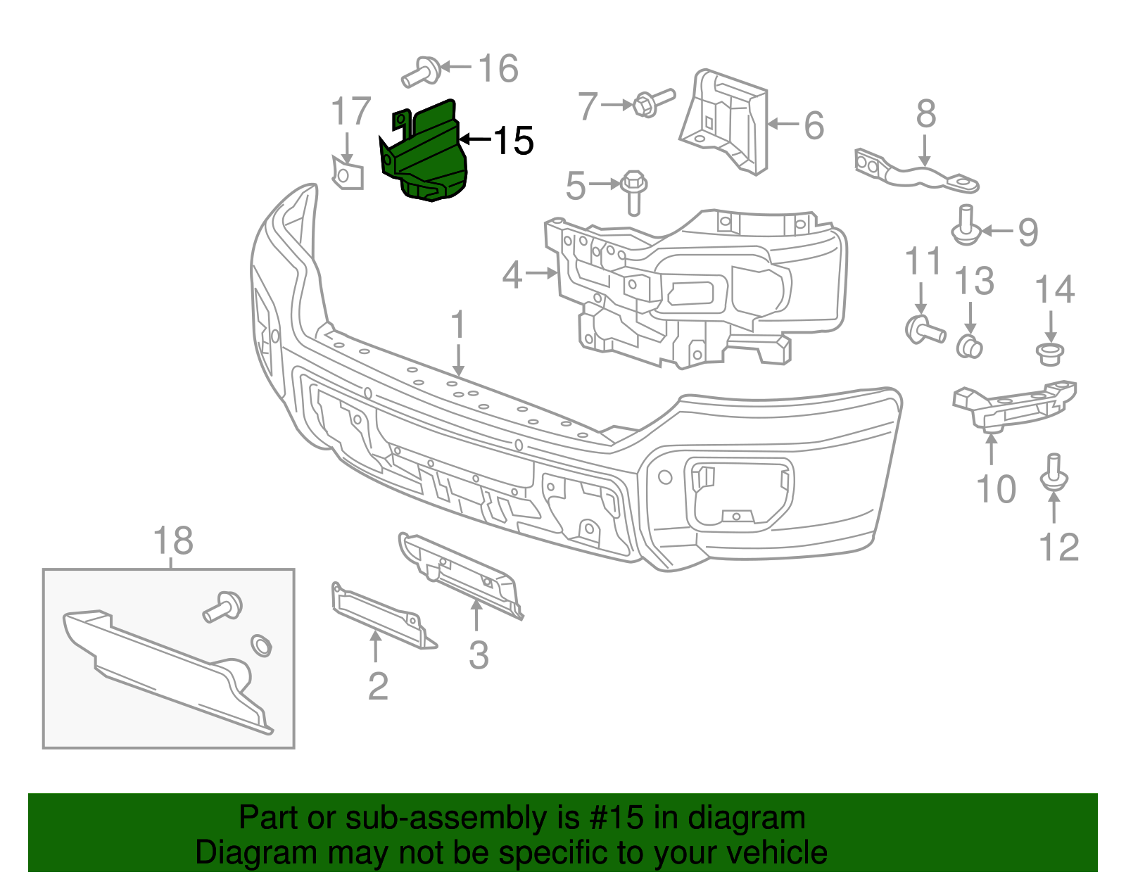 22963223 - 2015-2019 GMC - Intake Air Splash Shield | Partners Chevy