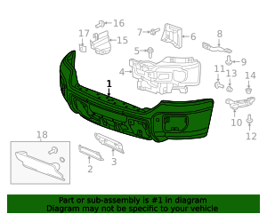 2015-2019 GMC Front Bumper Impact Bar 84089436 GM | GMPartsDirect.com