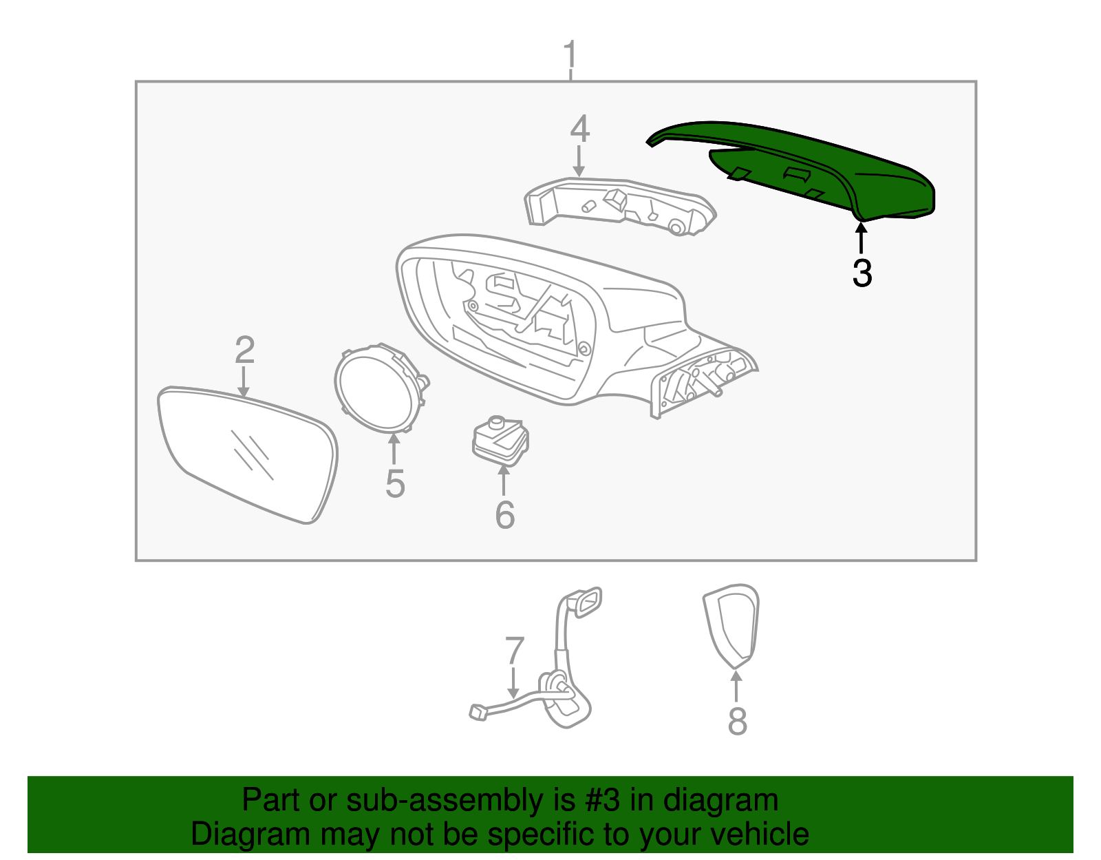 87626-A7000 - Mirror Cover 2014-2018 Kia | Kia.Parts Store