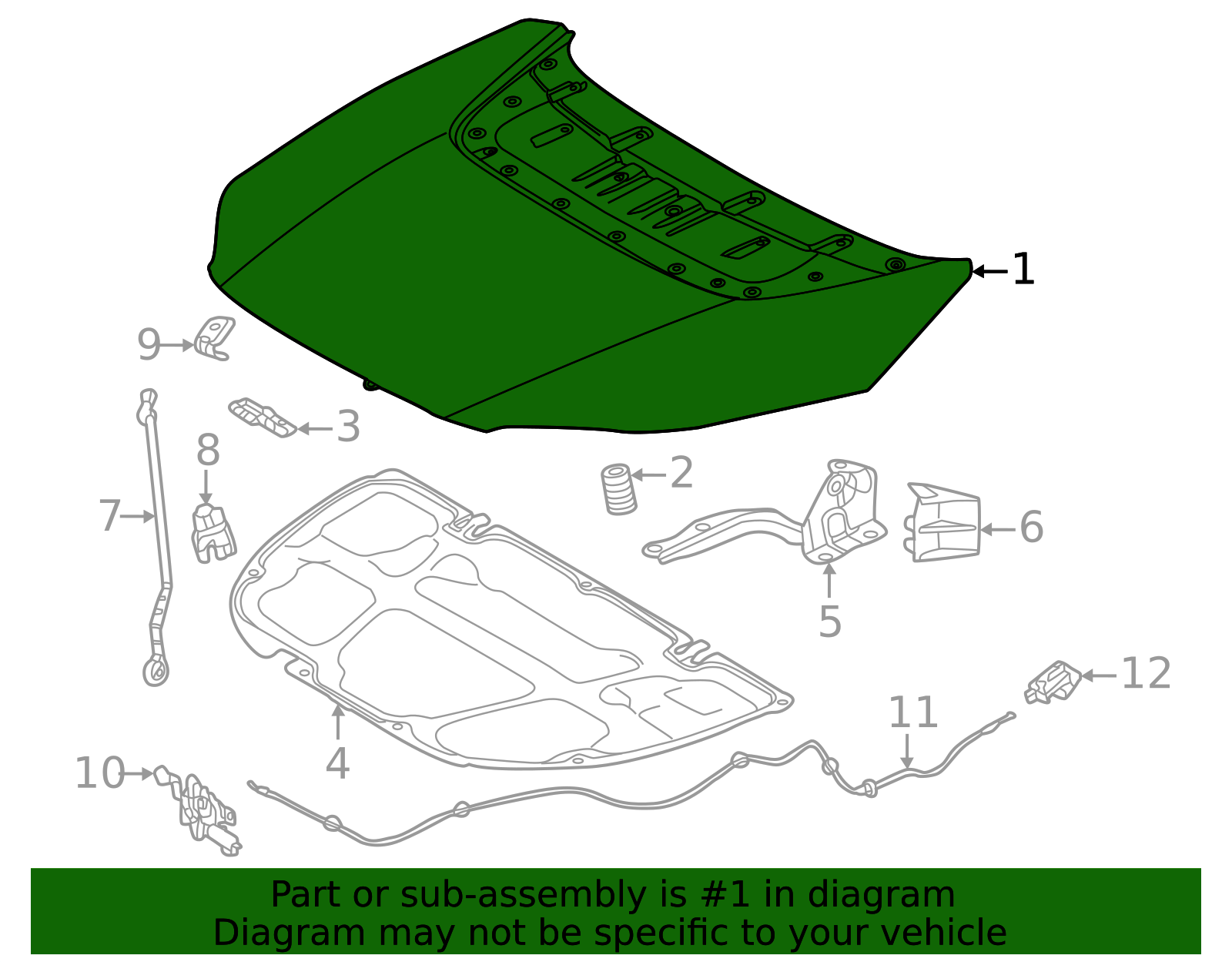 2023-2025 Toyota bZ4X Hood 53301-42170 | Toyota Parts Center