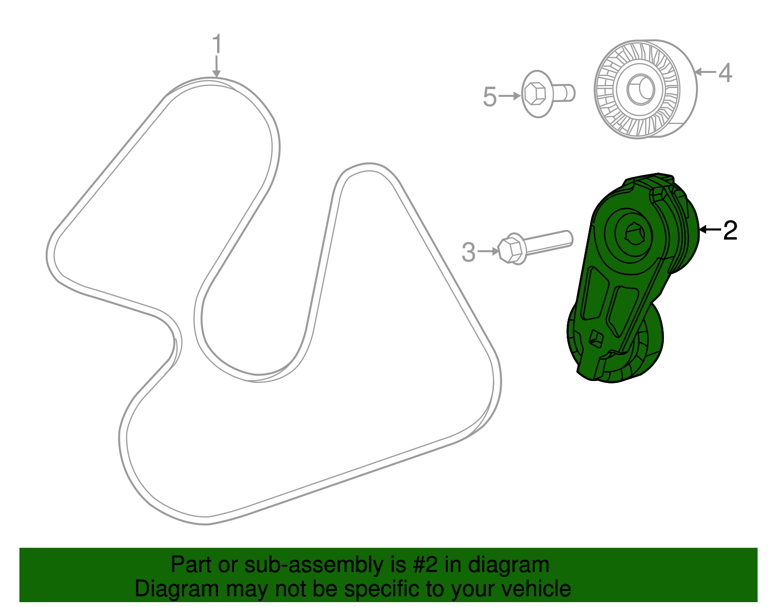 2004-2024 Mopar Accessory Drive Belt Tensioner Assembly 04861660AA ...
