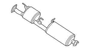 2014-2015 Nissan Pathfinder Muffler & Pipe 20100-3JV0A | OEM Parts Online