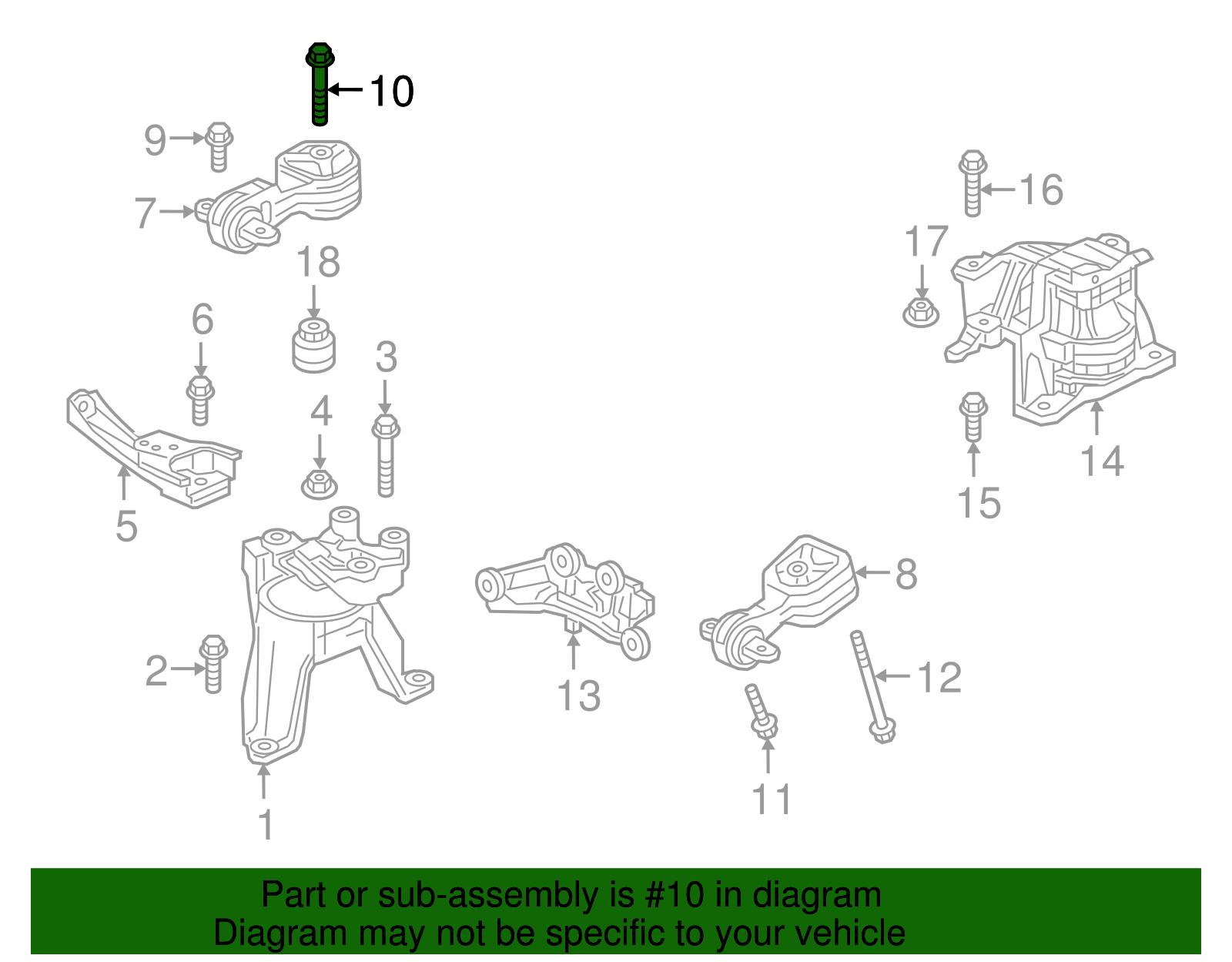 90165-S04-000 - Front Mount Bracket Bolt 2017-2022 Honda CR-V | Honda ...