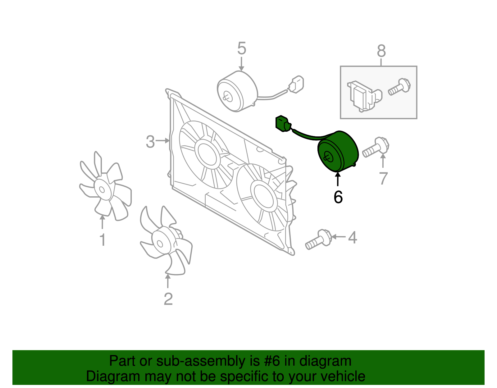 2006 Subaru B9 Tribeca Fan Motor 45131XA00A | Subaru Parts Guys