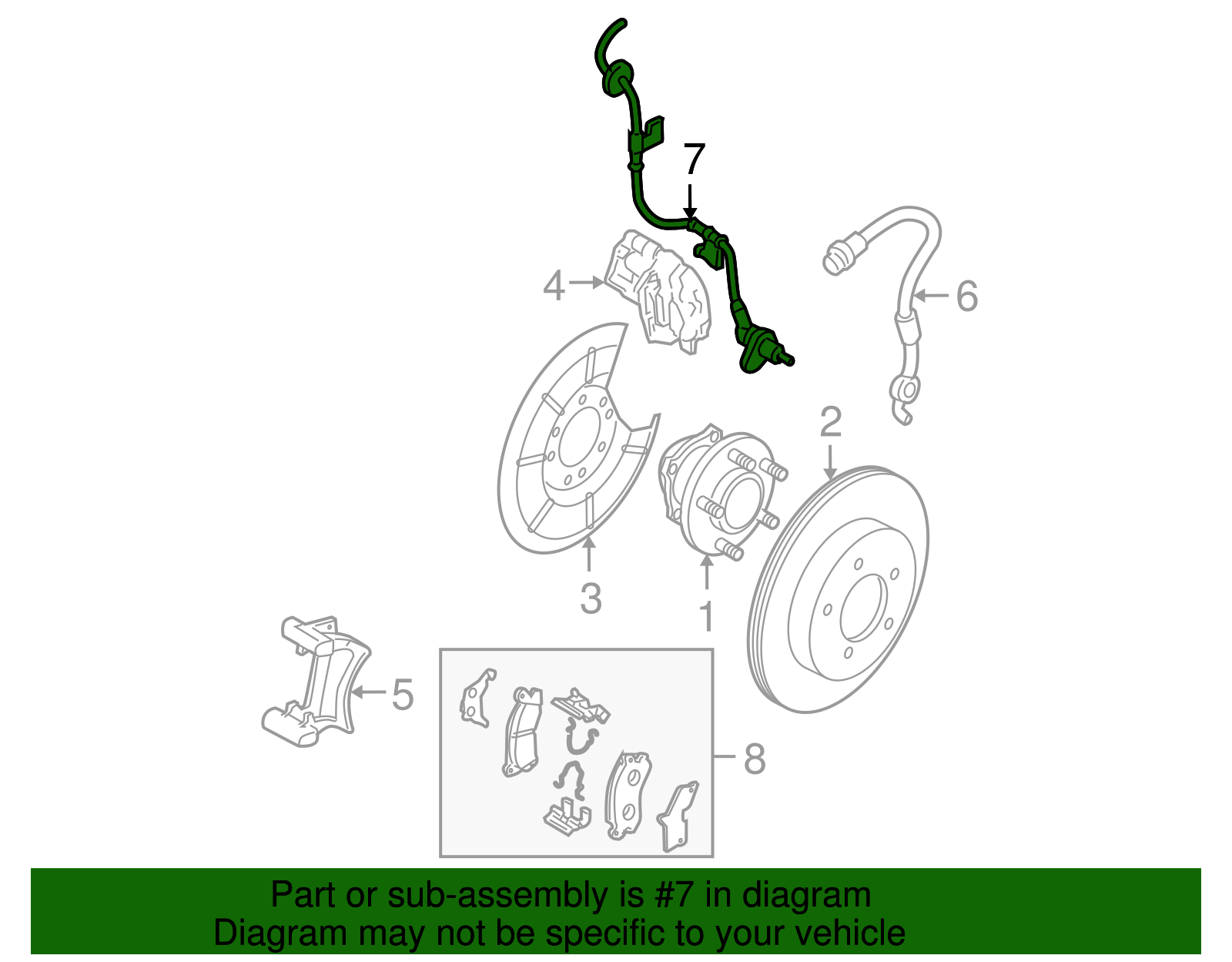 2004-2015 Mazda ABS Wheel Speed Sensor BP4K-43-711B | OEM Parts Online