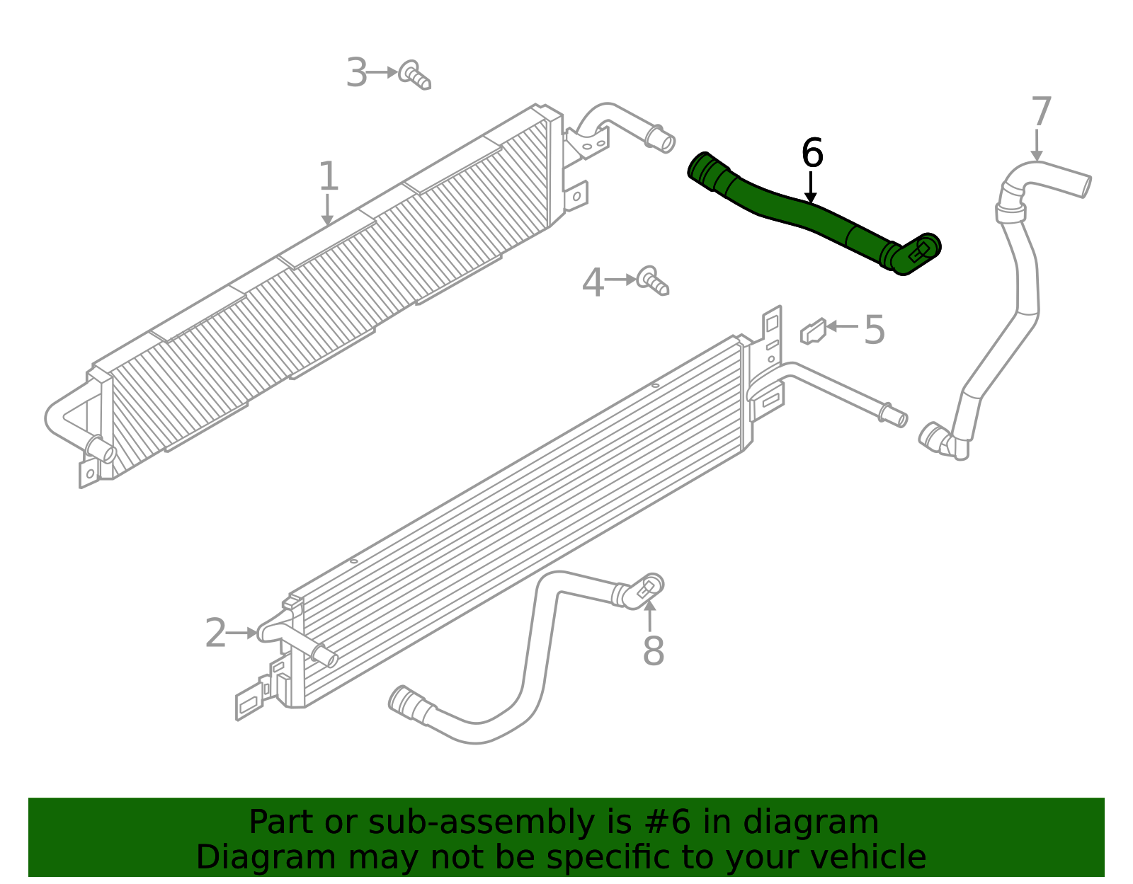 2020-2025 Ford | Front Hose | LX6Z-8260-Q | Walls' Ford Parts