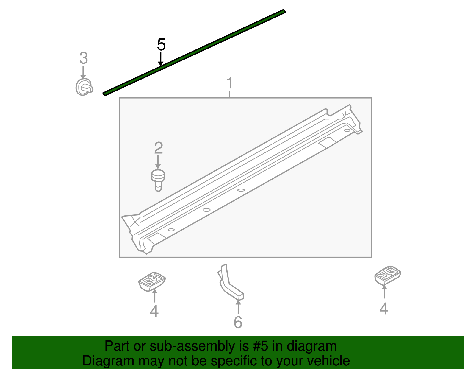 LR022937 - Rocker Molding Seal Strip 2010-2012 Land Rover Range Rover ...