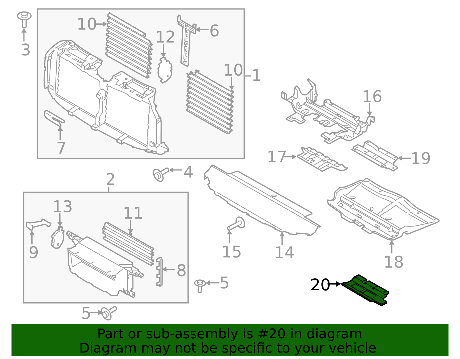 FL3Z-16001A08-C - Under Cover Bracket 2015-2020 Ford F-150 | Ford Parts ...