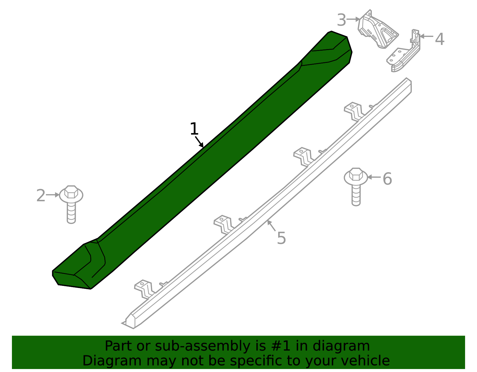 68341197AA - Side Step Left - 2020 2021 Jeep Gladiator | Mopar Parts Canada