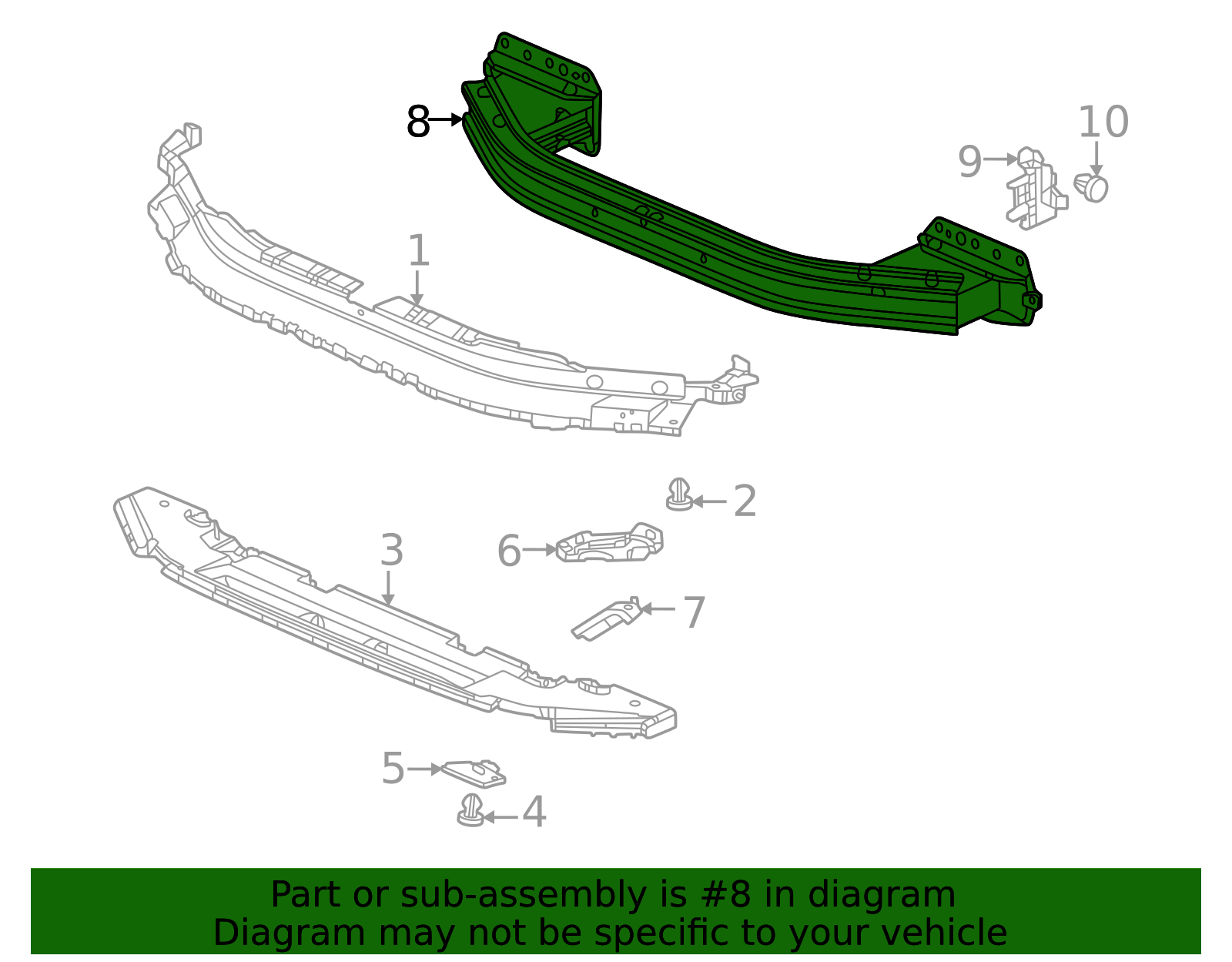 OEM 2022-2025 Honda Civic Impact Bar 71130-T20-A10 | Honda Automotive Parts