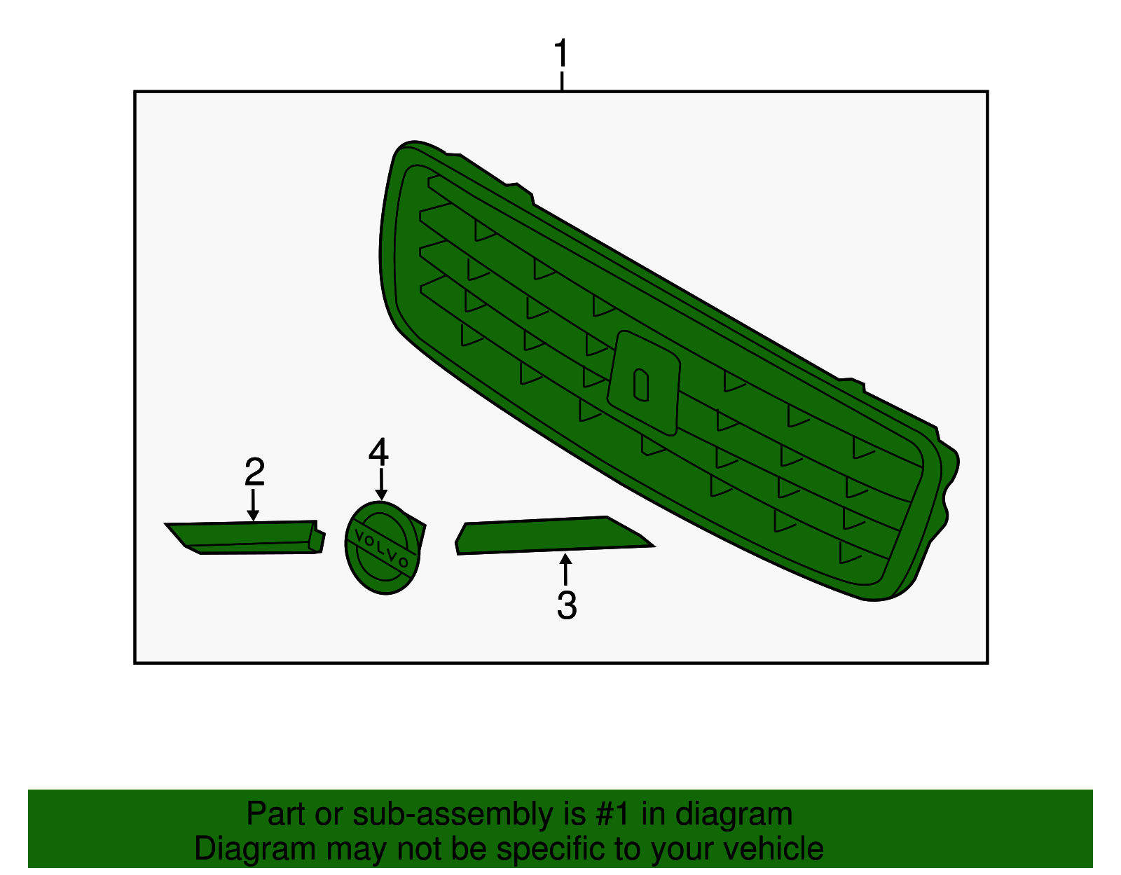 2010-2013 Volvo S80 Grille Assembly 30756991 | GetOEMParts.com