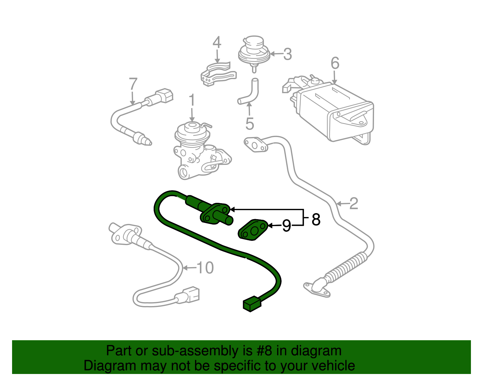 Genuine Toyota Oxygen Sensor part# 89465-09110 for 1999-2000 Toyota ...