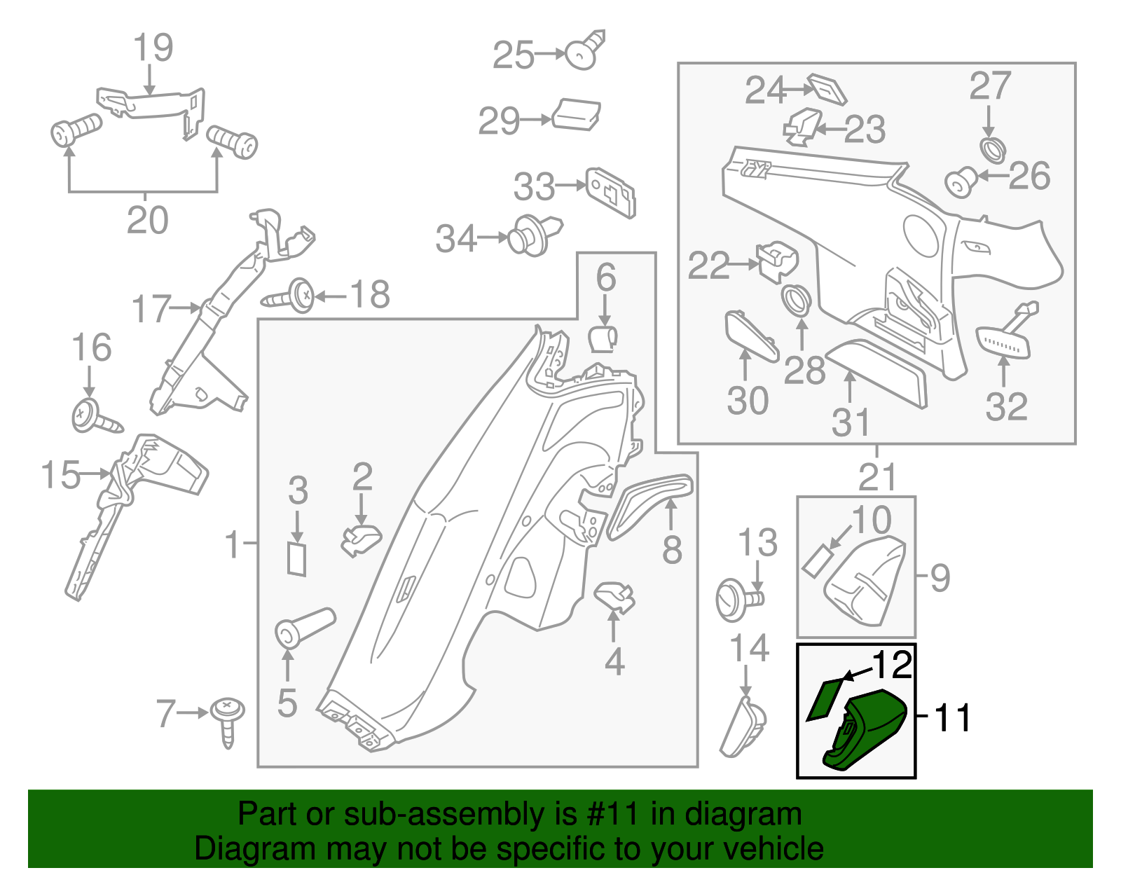 970-555-497-02-DSO - 2014-2016 Porsche Panamera - Armrest Cover 2014 ...