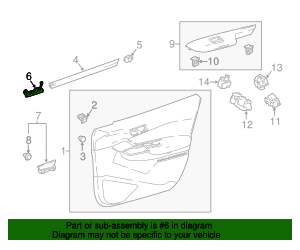 2018-2022 Toyota C-HR Front Seal 67837-F4010 | Lithia Toyota Parts