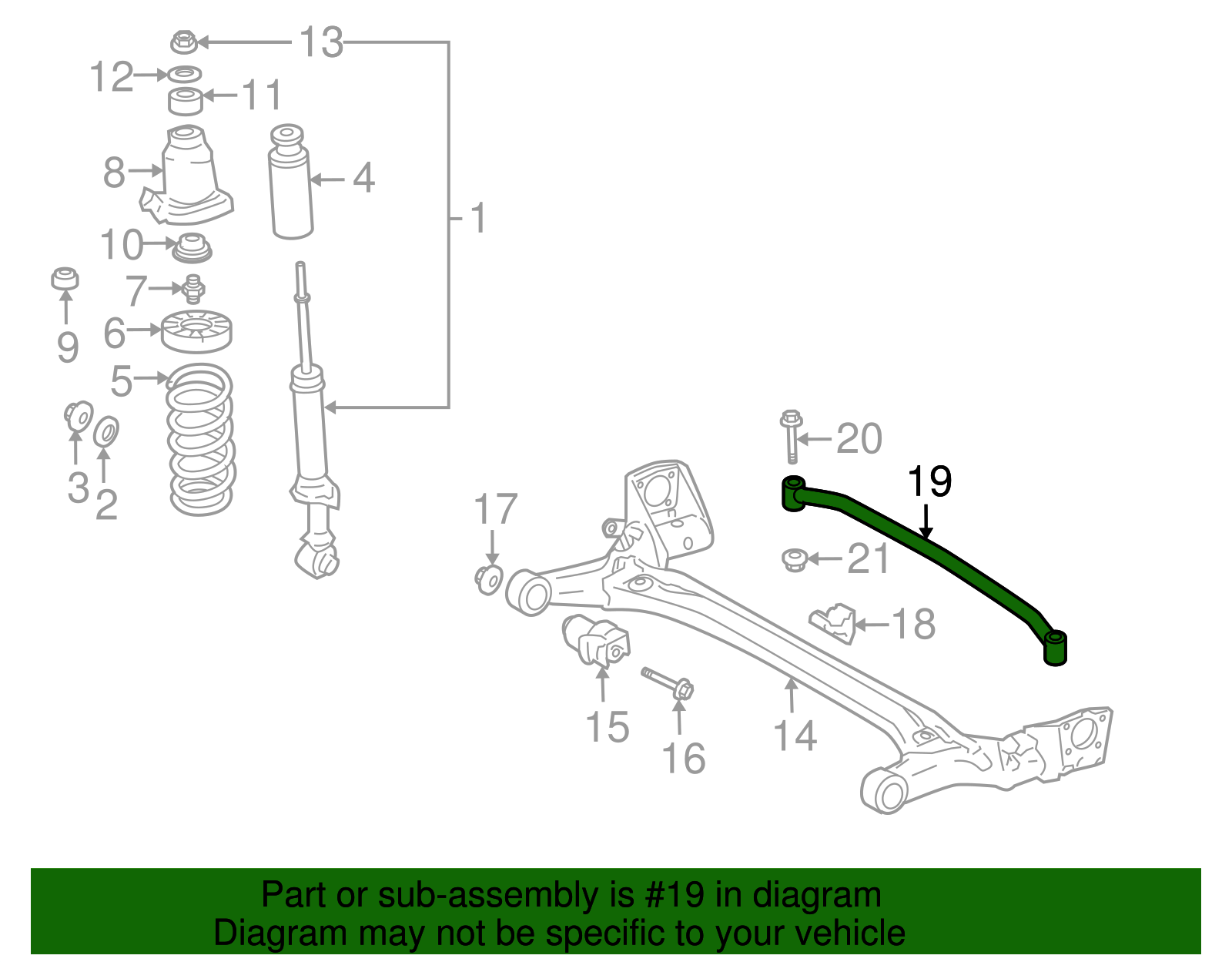 2007-2009 Toyota Prius Stabilizer Bar 48812-47020 | Toyota Parts Center