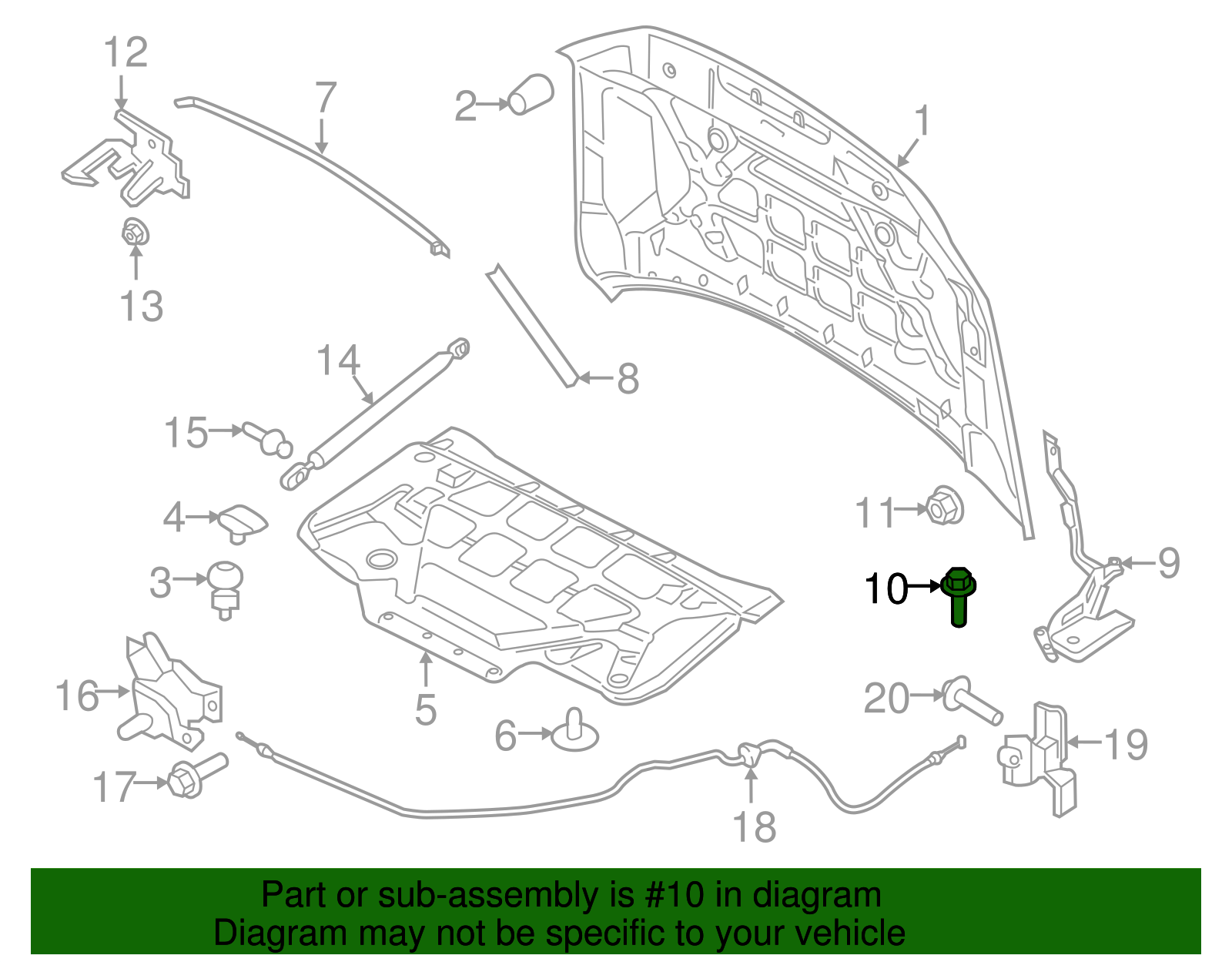 W717793-S439 - Side Rail Assembly Bolt 2015-2025 Ford | Ford Parts Direct