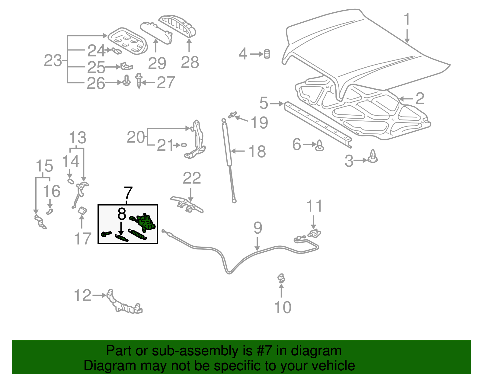 Toyota Hood Latch Part# 5351060160 | Toyota of Colorado Springs