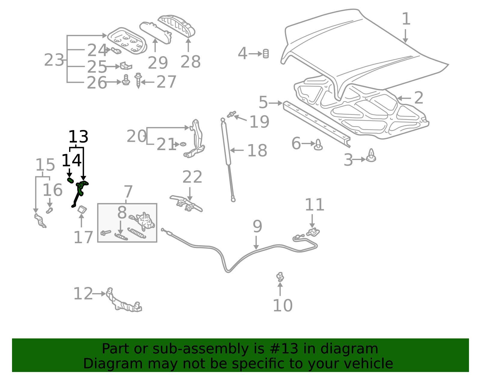2003-2005 Toyota 4Runner Hood Safety Catch 53550-35010 | OEM Parts Online