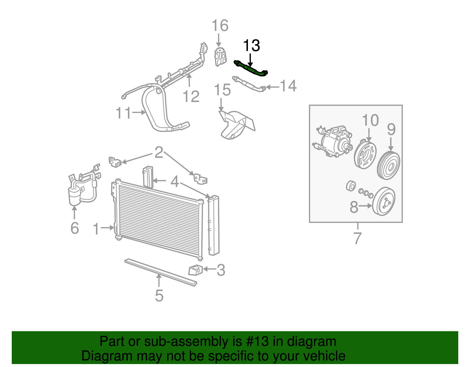 2003-2006 Ford AC Hose 2L1Z-19835-AA | Ford OEM Parts Outlet