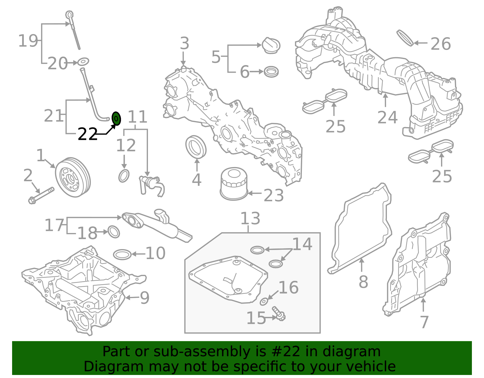 1987-2025 Subaru Engine Oil Dipstick Tube O-Ring 15090KA000 | Subaru ...