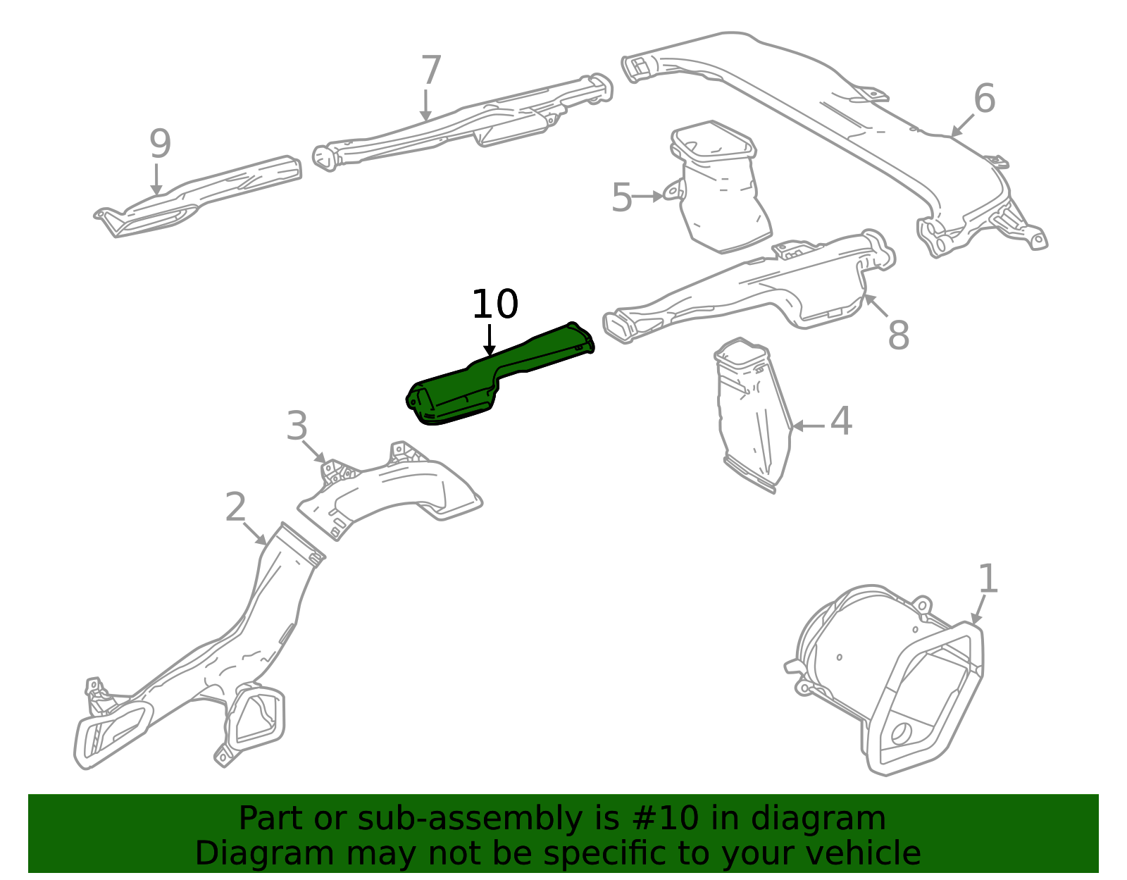 Instrument Panel Air Duct 63925-60020 | Toyota Parts Center