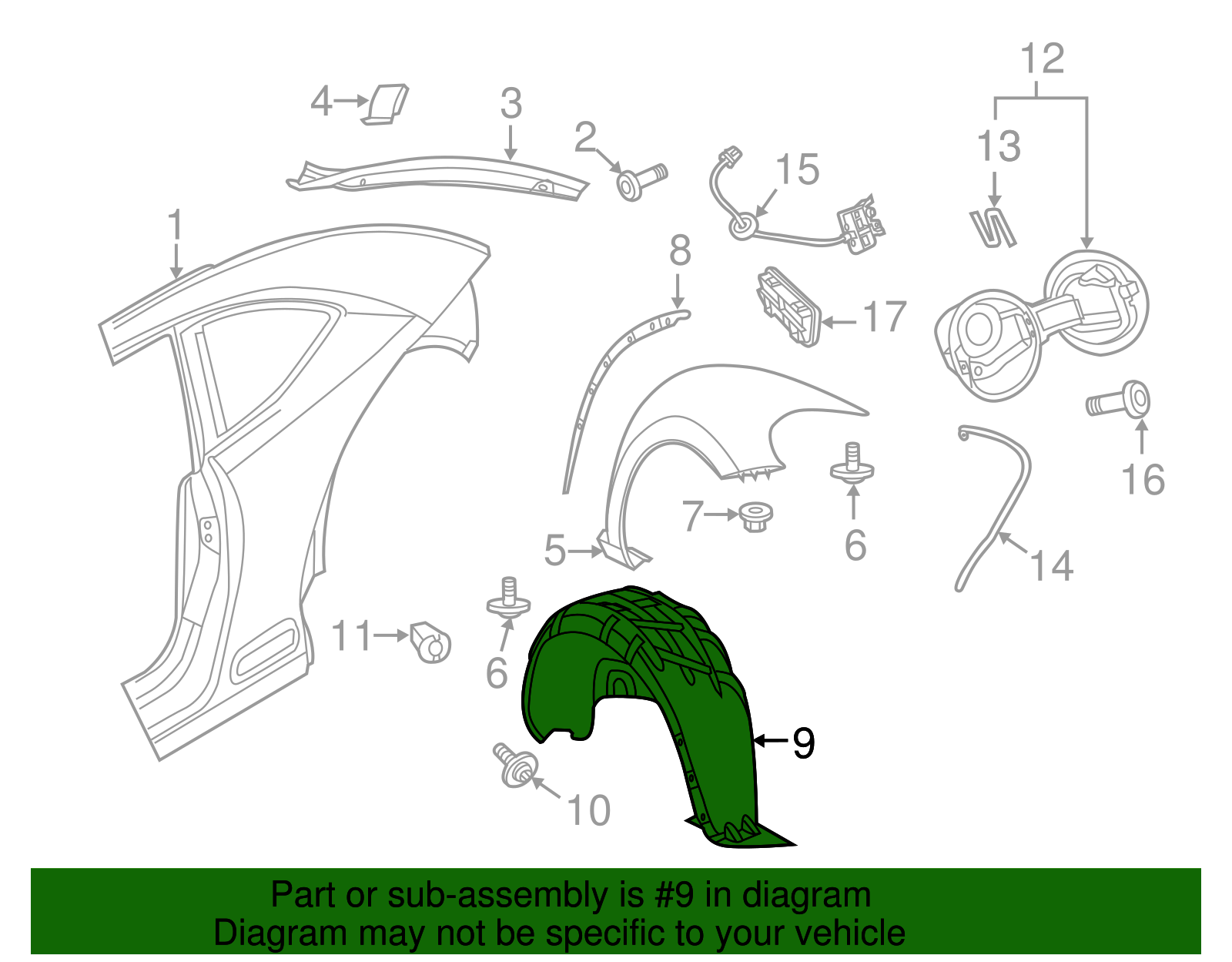 5C5-810-969-D - High-Quality Fender Splash Shield for 2012-2019 ...