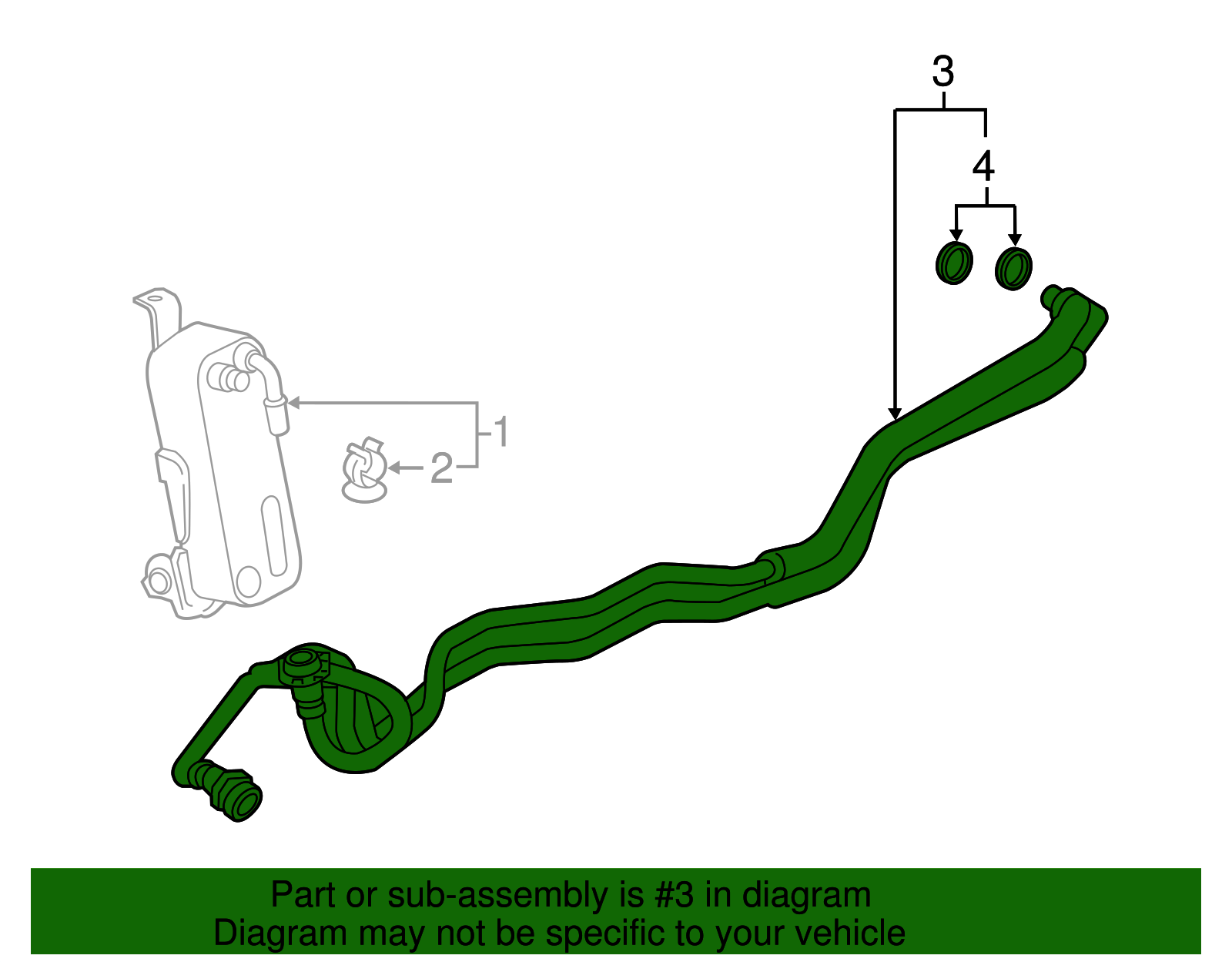 2012-2018 BMW | Oil Cooler Pipe | 17227604980 | BMW OEM Parts Store