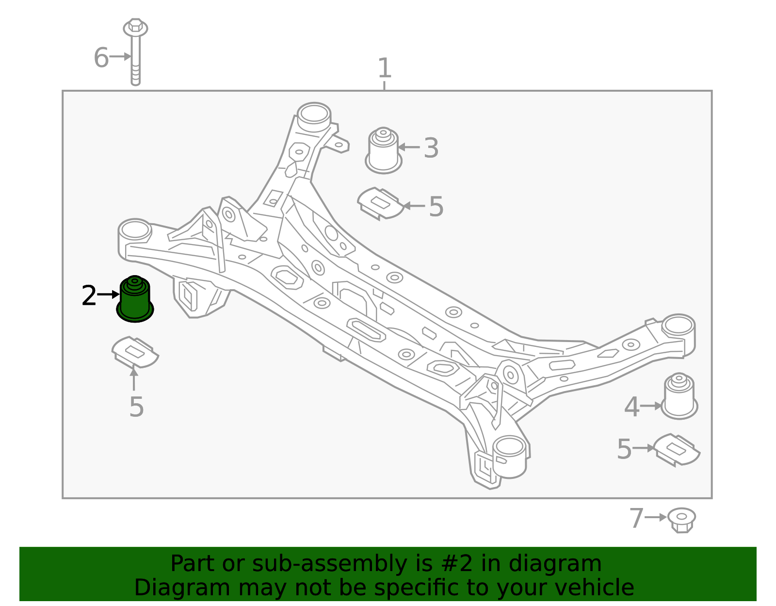 2016-2020 Kia Suspension Cross-Member Front Bushing 55450-C1100 ...