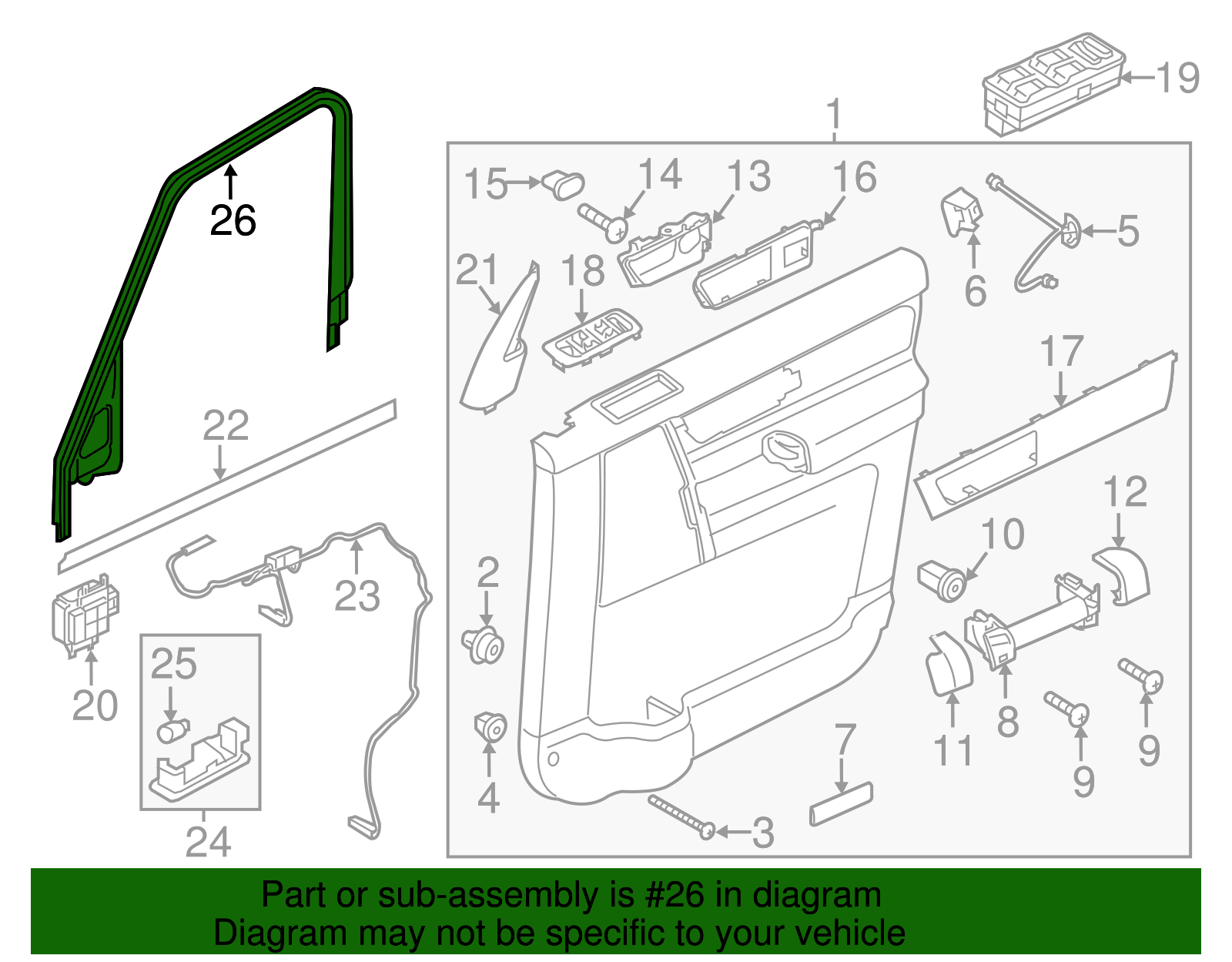 LR019149 - Trim Molding - 2010-2014 Land Rover LR4 | Land Rover Lake Bluff