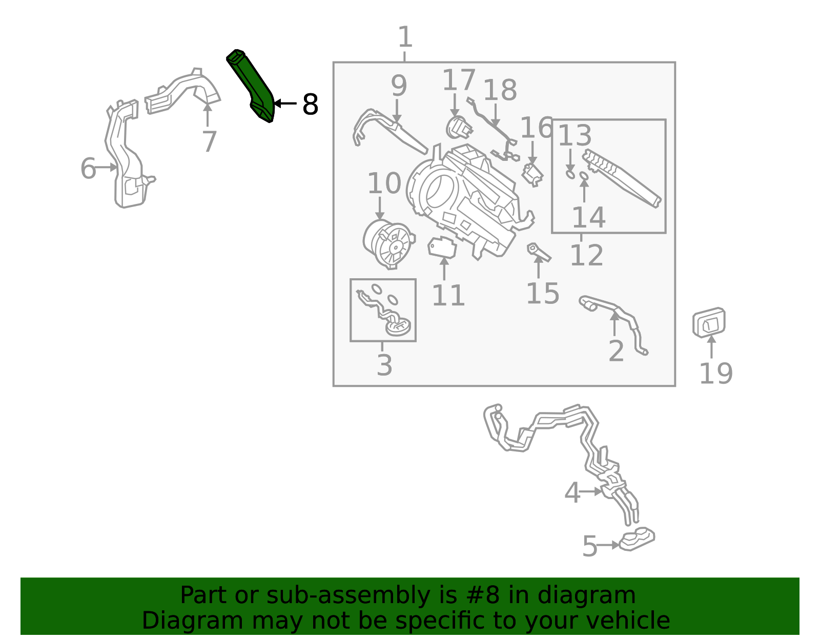 2010-2013 Toyota Highlander Lower Duct 62974-0E020 | Toyota Parts Center