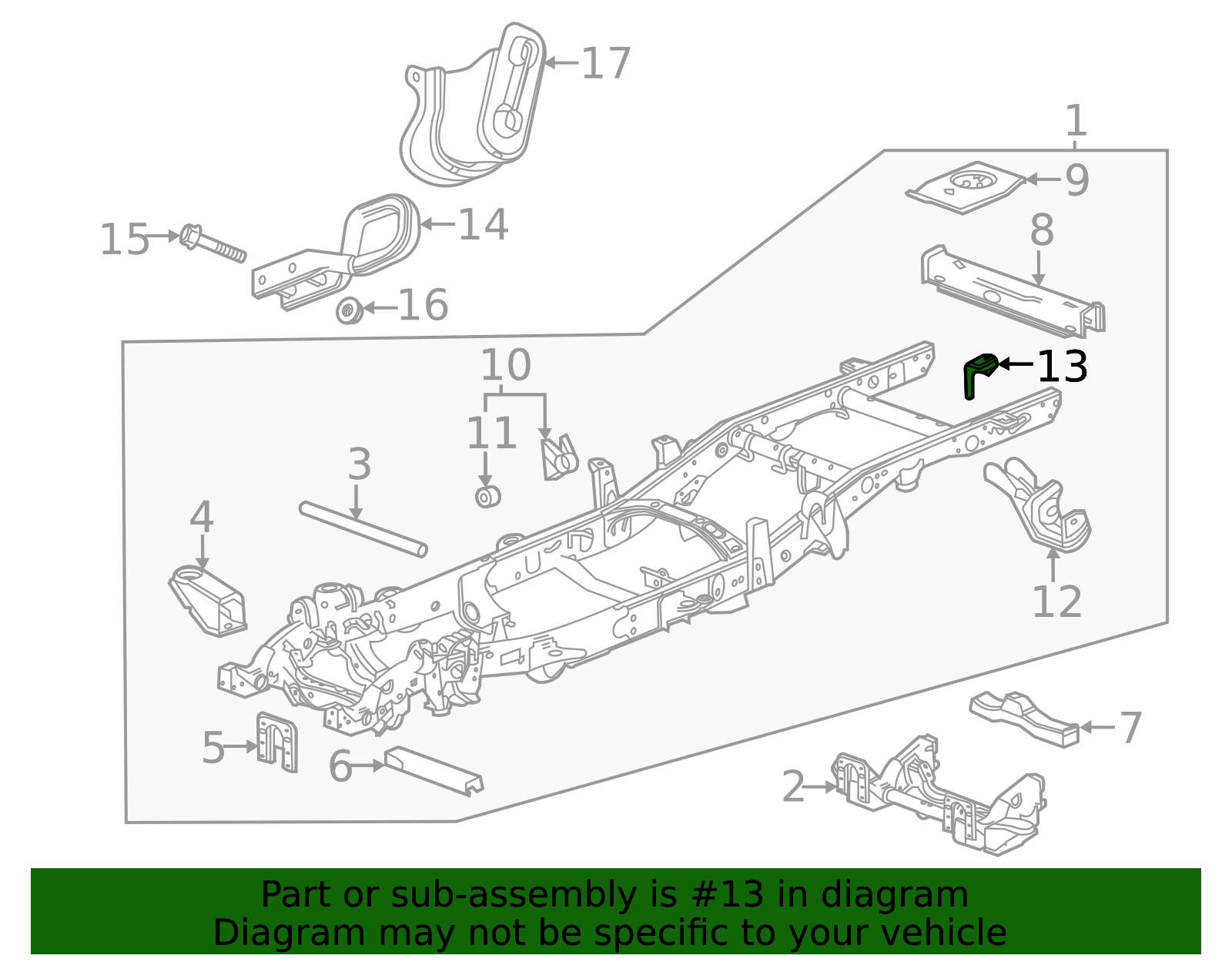 Driver Side Body Rear Mount Bracket 84551984 GM | GMPartsDirect.com