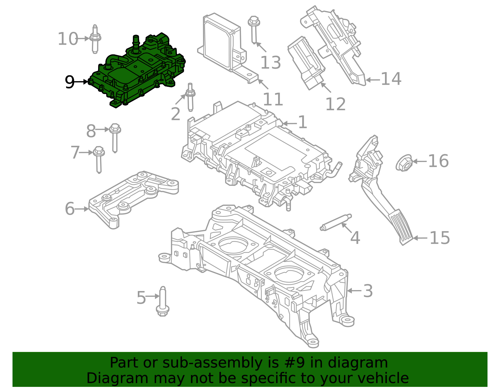 LJ9Z-14B227-C - DC Converter 2021-2025 Ford Mustang Mach-E | Ford Parts ...