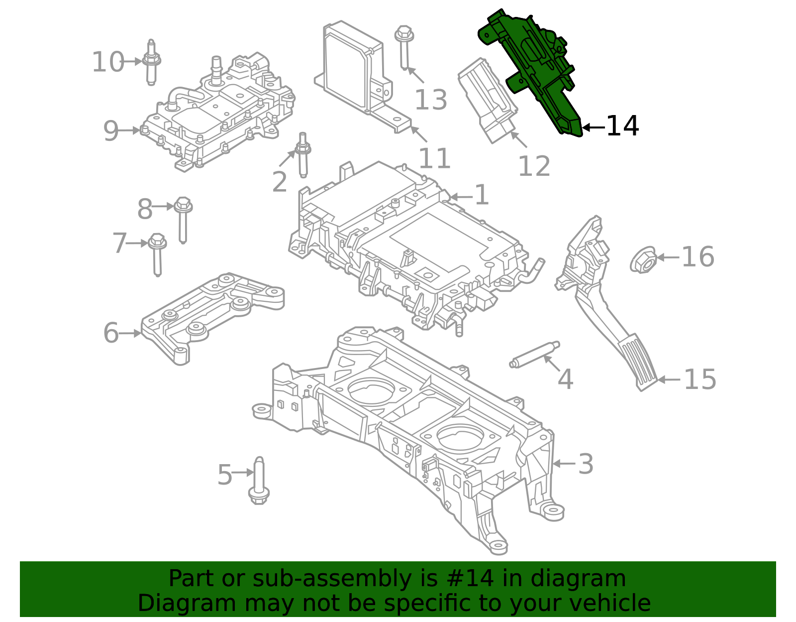 2021-2025 Ford Mustang Mach-E Control Module Bracket LJ9Z-12A659-A ...