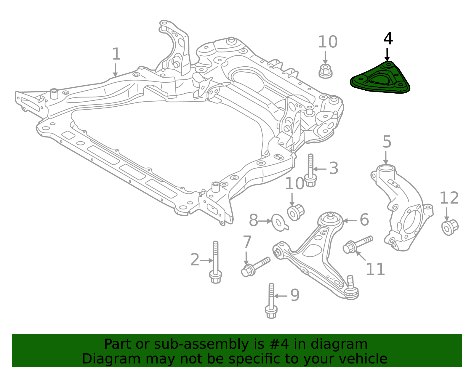 2022-2025 Mitsubishi Suspension Sub-Frame Cross-Member Brace 4000A487 ...