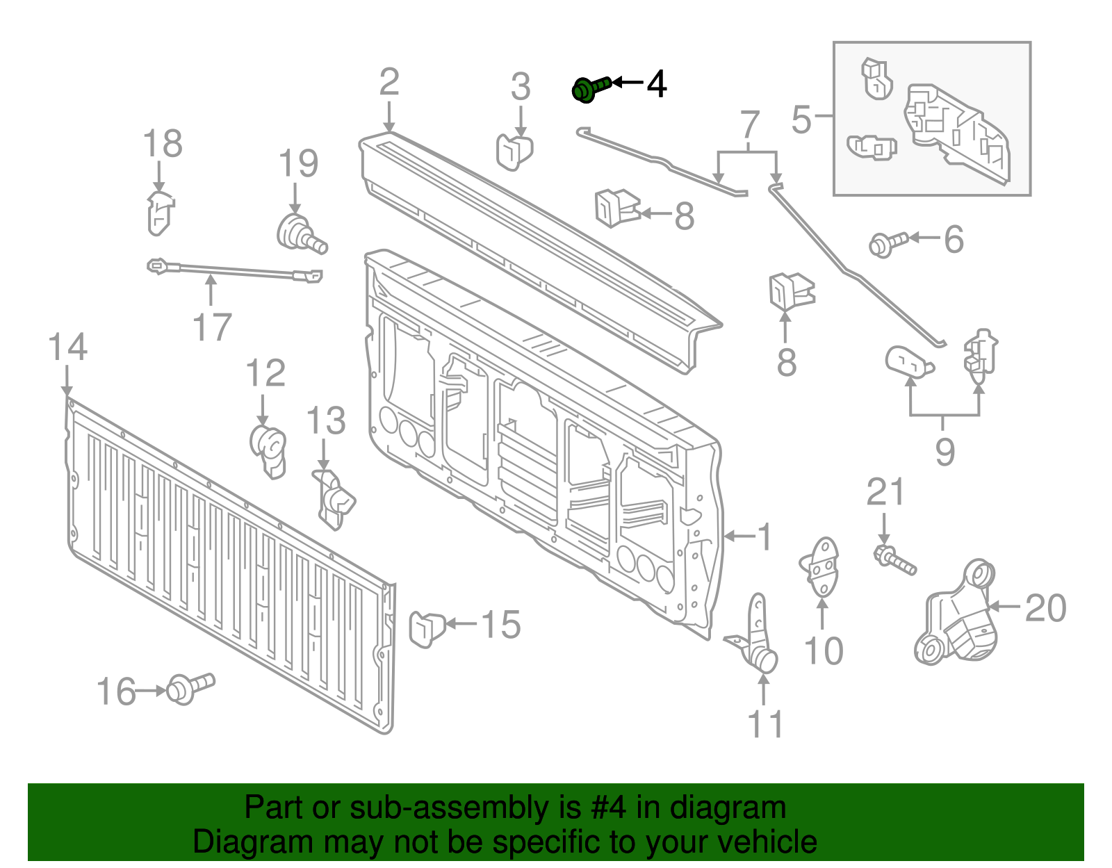 64189-04030 - Gate Trim Panel Screw 2016-2025 Toyota | Longo Toyota Parts