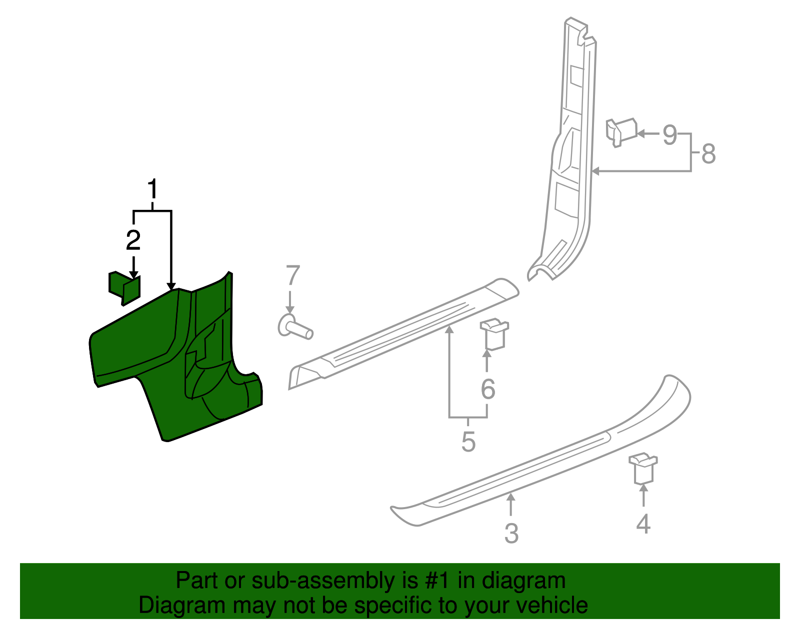 2003-2006 Chevrolet SSR Cowl Trim 15786629 | Courtesy Parts