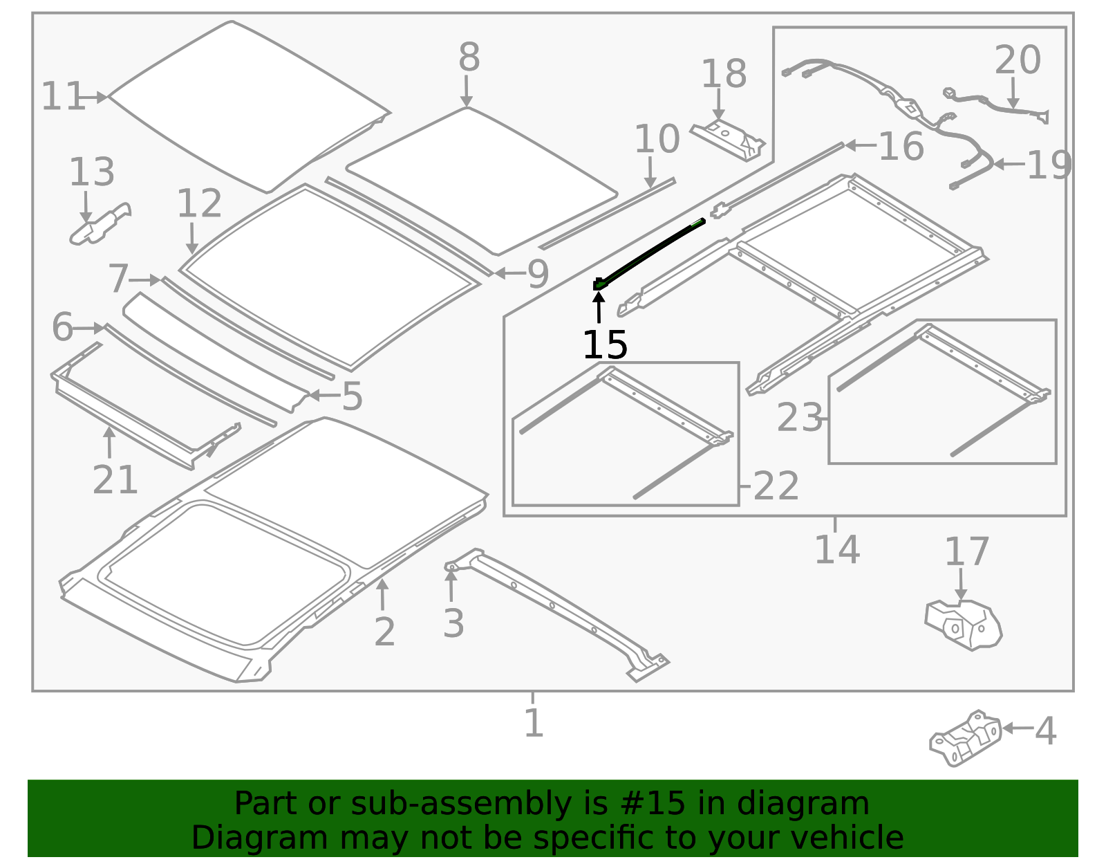 2010-2015 Hyundai Tucson Sunroof Frame Front Seal 81682-2S000 | MotorMotor