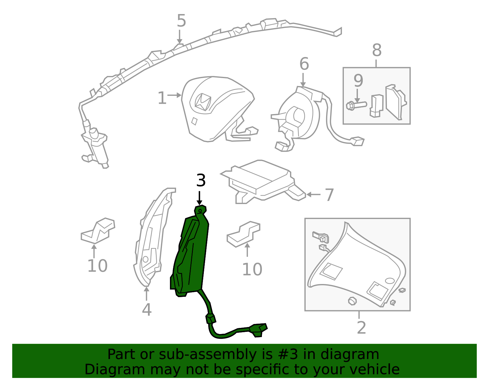78050-SVA-A82 - Side Impact Inflator Module 2006-2011 Honda Civic ...
