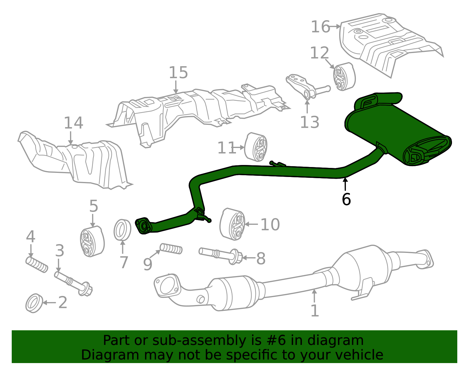 2023-2025 Toyota Prius 2023-2024 Toyota Prius - Muffler & Pipe 17430 ...