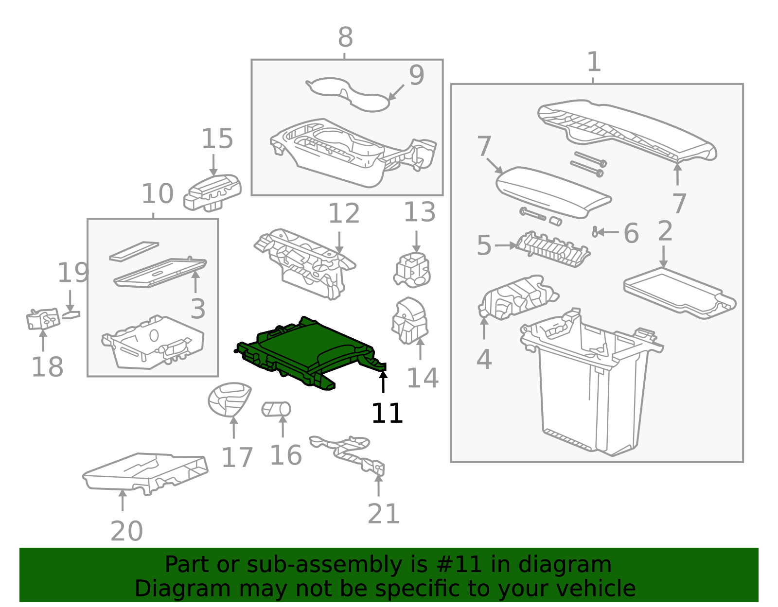 2021-2023 Buick Envision Storage Compartment 85108917 GM ...