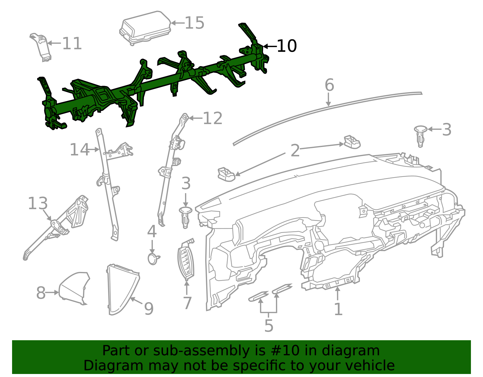 55330-F4010 - High-Quality Instrument Panel Crossmember for 2018-2022 ...