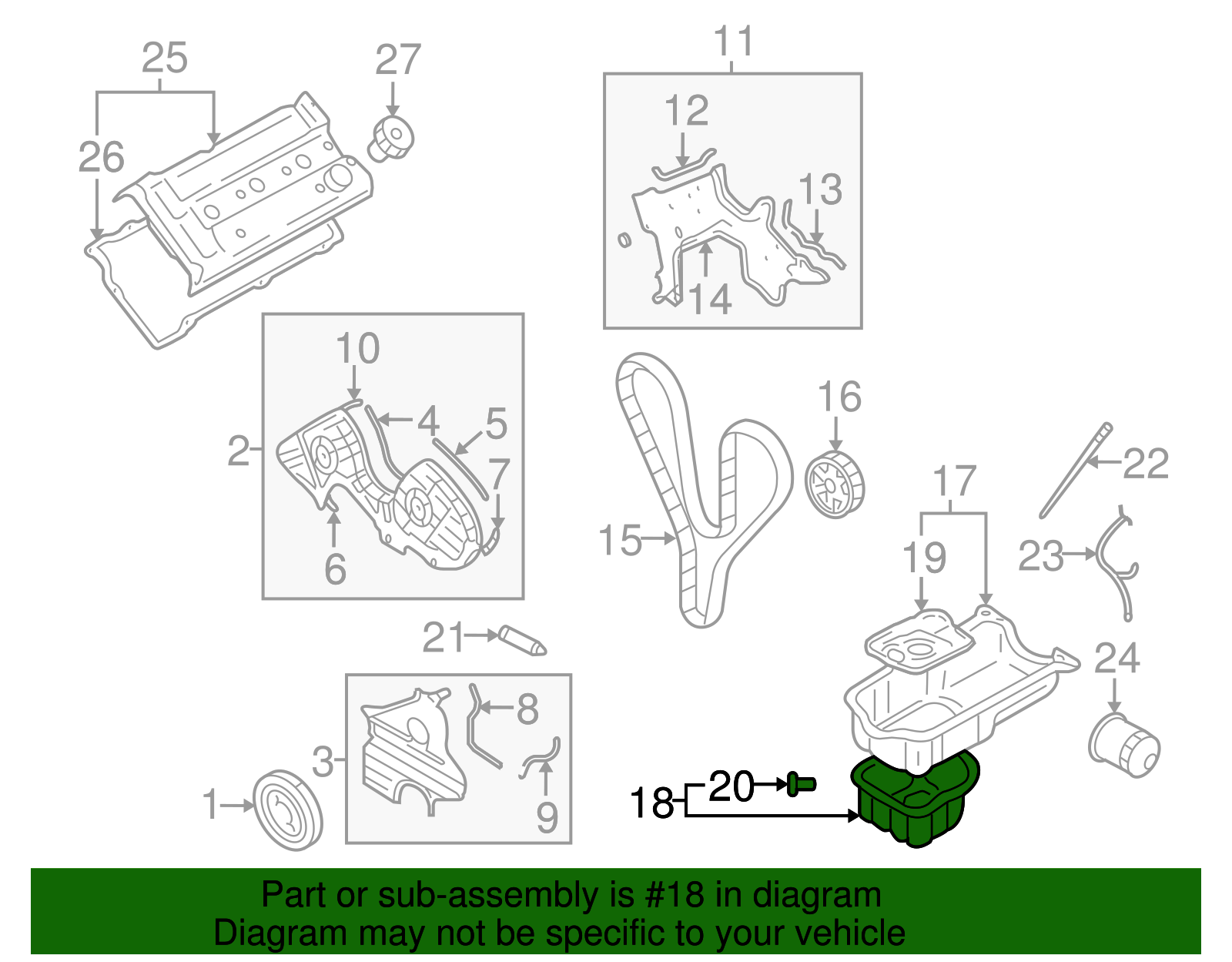 21510-37111 - Oil Pan 2005-2010 Kia Sportage | Kia.Parts Store