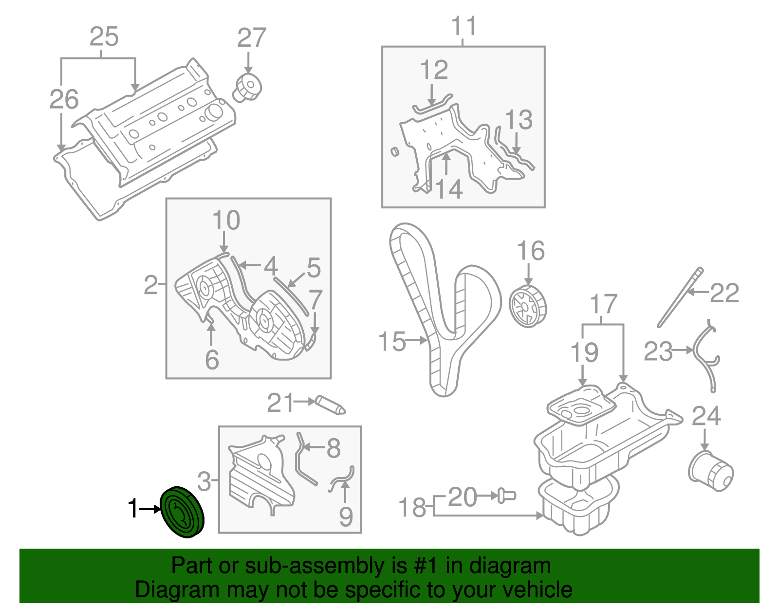 23124-37520 - Damper Pulley 2001-2010 Kia | Kia.Parts Store