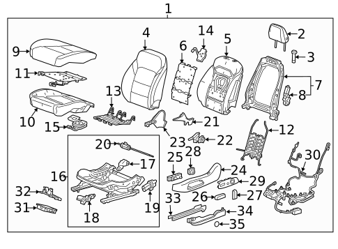 Driver Seat Components for 2022 GMC Acadia | GMPartsDirect.com